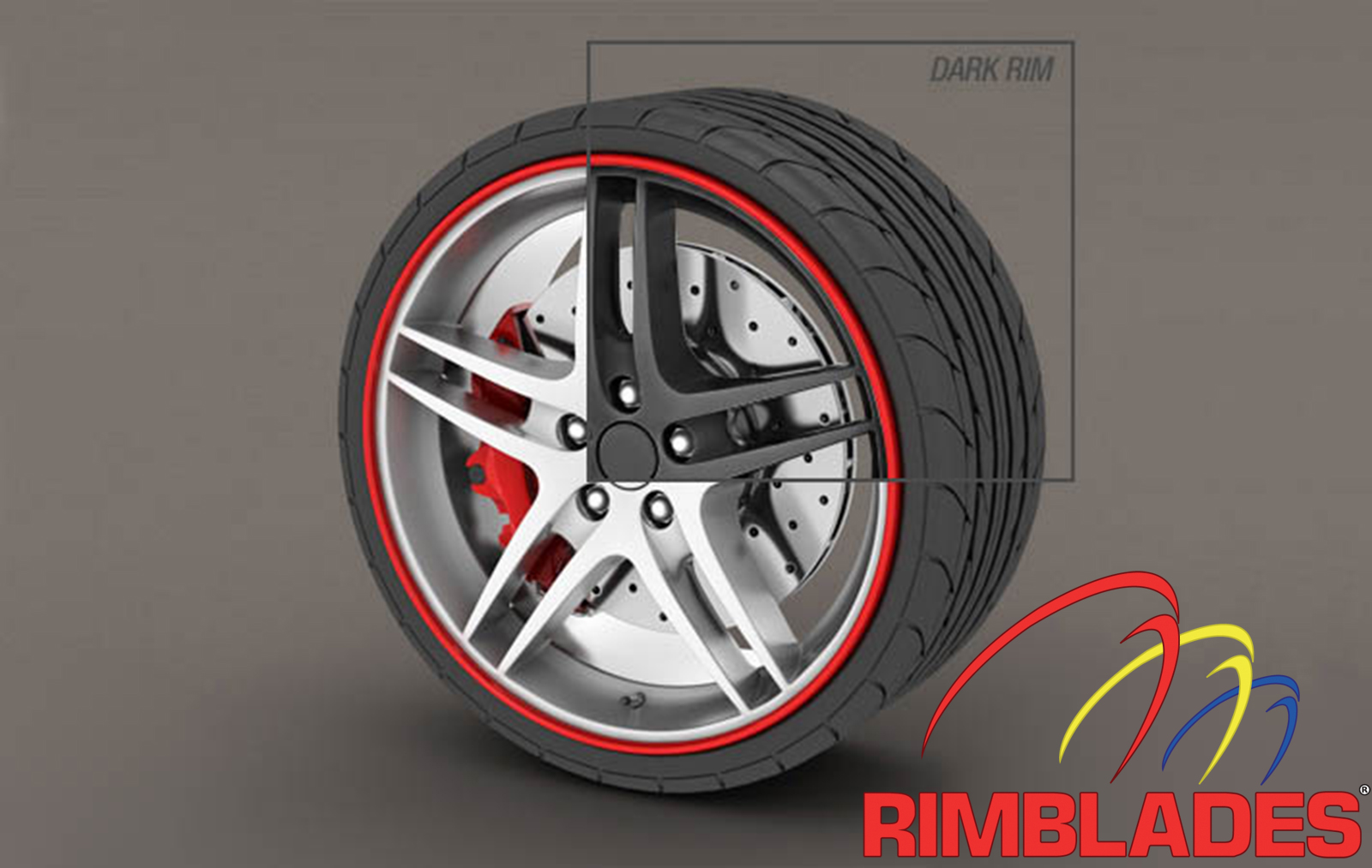 Rimblades Flex- universal Felgenschutz für Alu Felgen bis 22" - rot ...